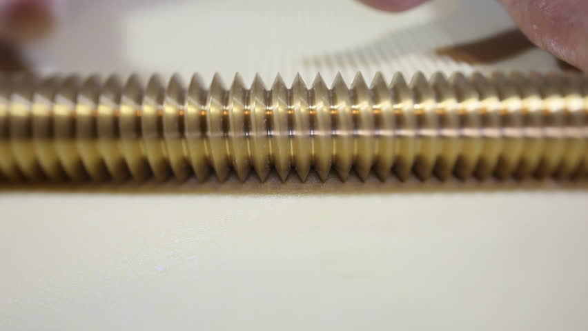 Stock video of brass rolling pin running on knead | 5742593 | Shutterstock