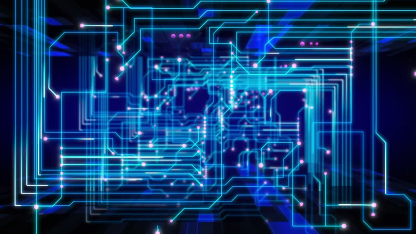 Abstract Technological Background, Seamless Loopable. Stock Footage ...