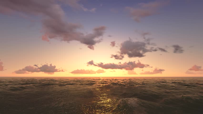 Render Over a Sea Surface. Stock Footage Video (100% Royalty-free ...