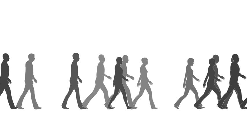 Animated Pictogram Man. Set Of 6 Looped Successive Movements: Fast And ...