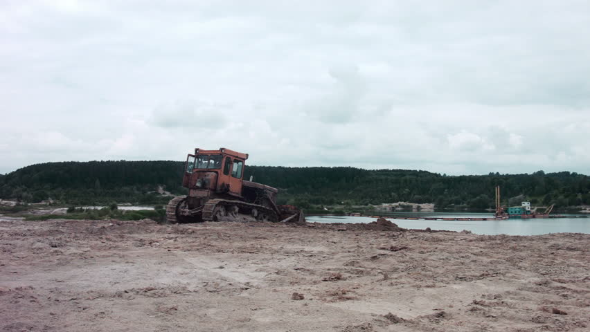 Dump Truck Carries Dirt Used In Building A Seawall In Shishmaref ...