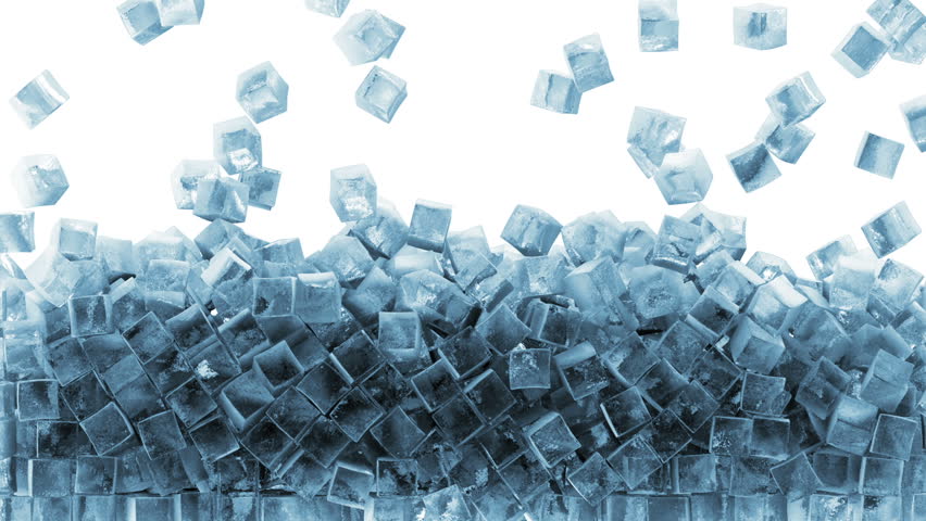 คลิปวิดีโอสต็อกของ Animation of Falling Ice Cubes on white | Shutterstock