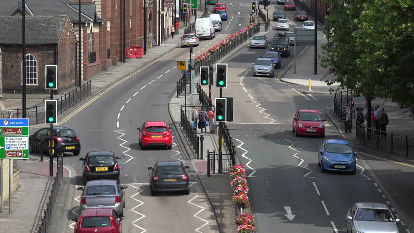 LONDON, ENGLAND - AUGUST 15, 2013 Crowded Busy Street Traffic Jam Car ...