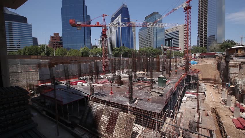 Santiago, Chile - Construction Site Stock Footage Video (100% Royalty ...
