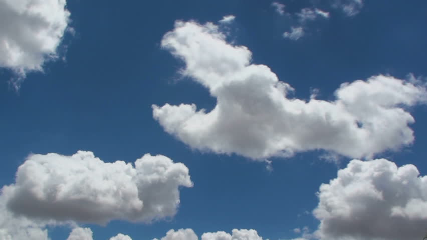 Stock Video Clip of Cloud time lapse, Clouds form beautiful shapes ...