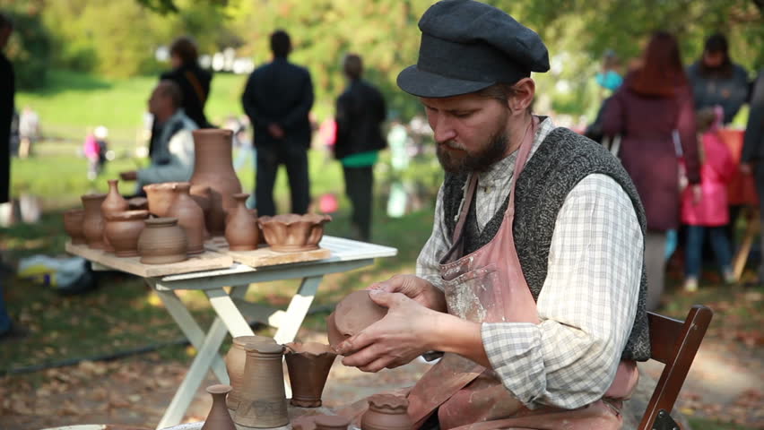 Srbija,Krusevac,20.09.2015. Public Demonstration-old Crafts. Potter ...