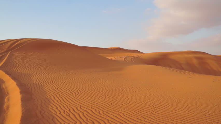Desert Landscape/Desert Horizon/Golden Sand Dunes And Blue Sky/Sahara ...