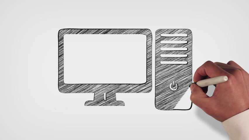 Stockvideoclip van Desktop Computer Whiteboard Stop-Motion Style ...