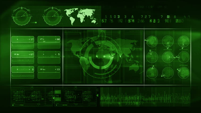 Sci Fi Universe HUD Concept - Green Screen Effect Stock Footage Video ...