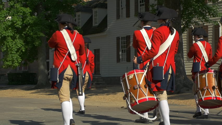 Colonial Military Marching Band in Stock Footage Video (100% Royalty ...