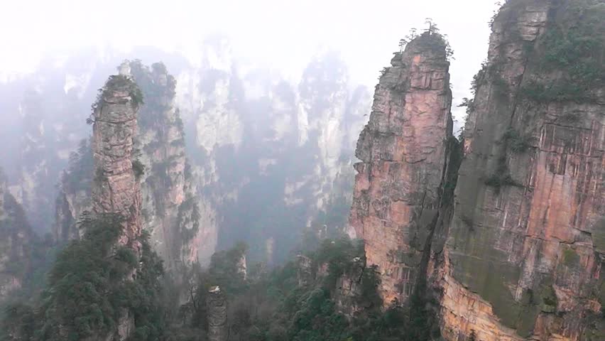 Zhangjiajie National Park, China. Avatar Mountains Stock Footage Video ...