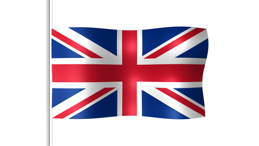 Flag Of The United Kingdom Of Great Britain And Northern Ireland Waving ...