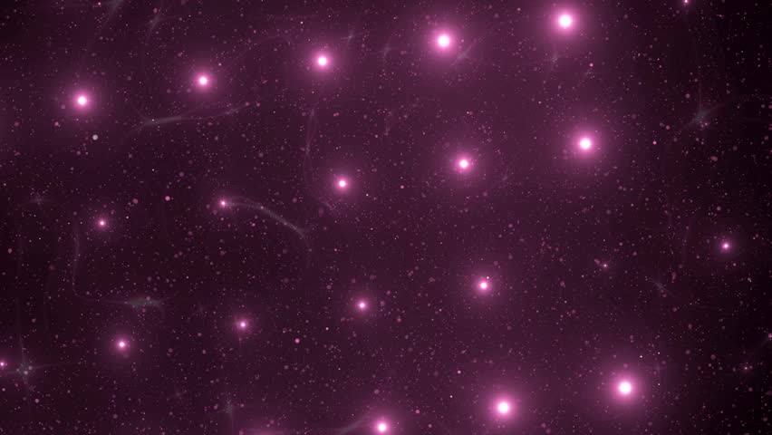 Stars Sky Turning Space Looped Animation. Beautiful Night With ...