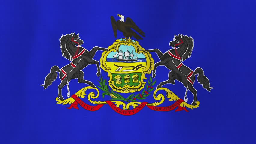 Pennsylvania Flag USA State Flag Collection Stock Footage Video 3524213 ...