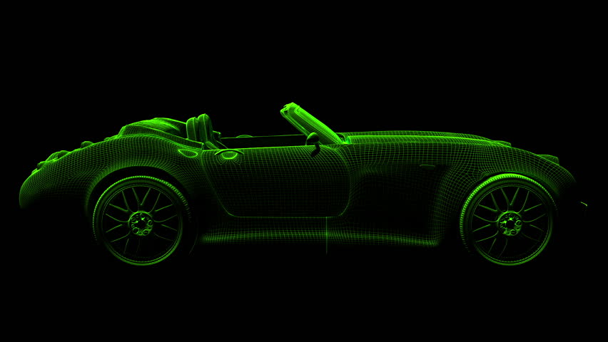 Rotating 3D Model Of A Sports Car. Looping Animation. Stock Footage ...