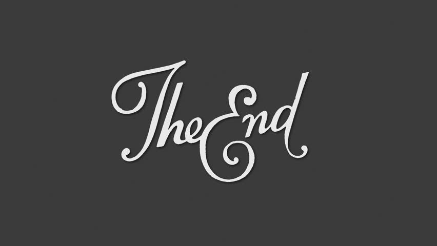 Vintage "The End" Animation. Old Style Typography, HD. Stock Footage ...