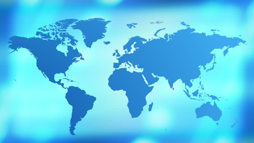 Blue Map Of The World, Good Background Stock Footage Video 310477 ...
