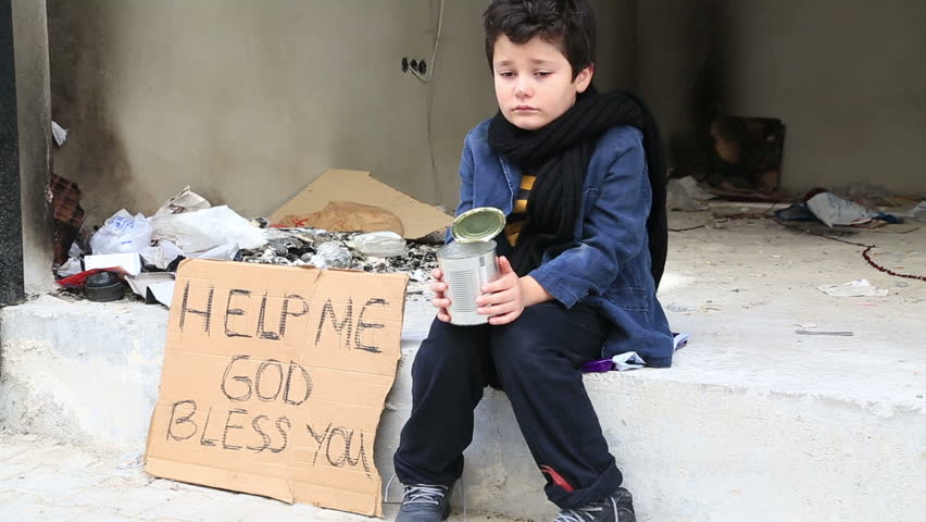 Homeless Child Begging In Street Stock Footage Video 9104753 | Shutterstock