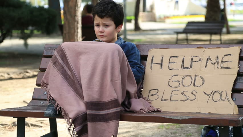 Homeless Child Begging In Street Stock Footage Video 9116222 | Shutterstock