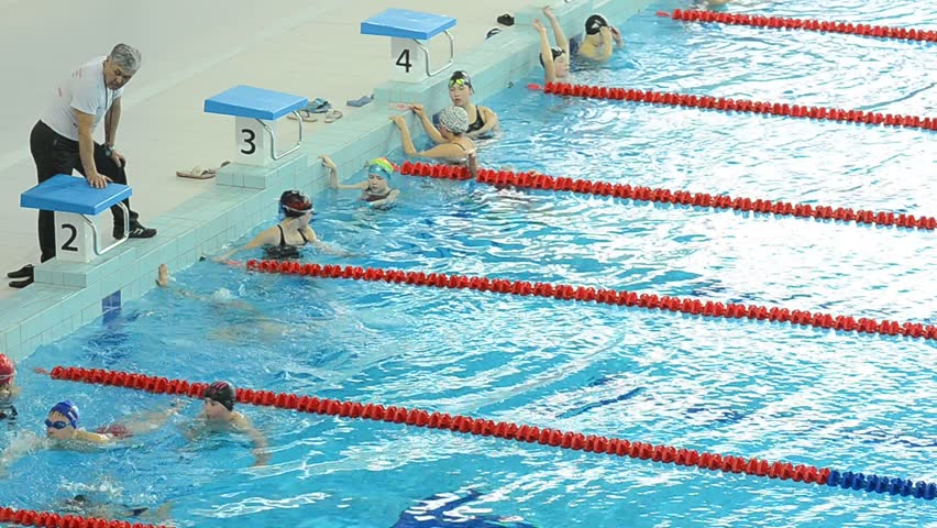 SAINT-PETERSBURG, RUSSIA -CIRCA MAY, 2014: Trainer Whistles For Start ...