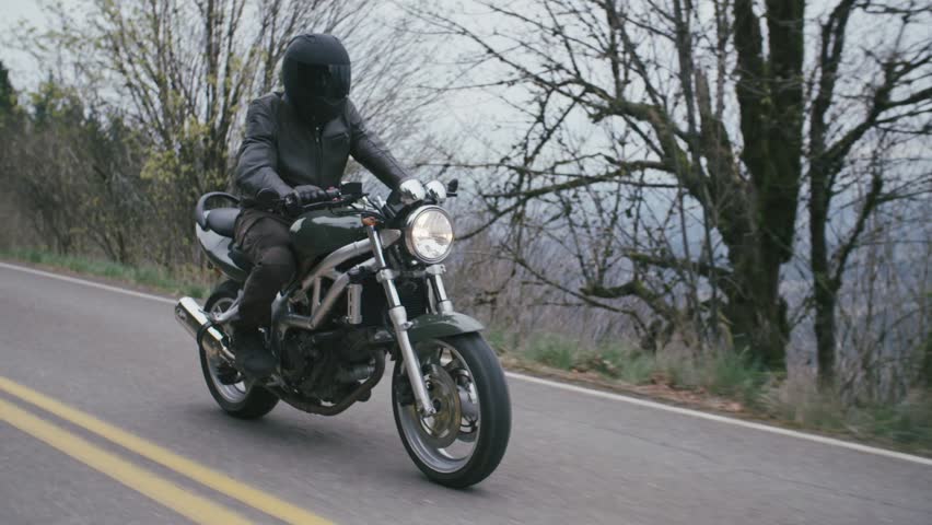 Man Riding Motorcycle On Country Stock Footage Video (100% Royalty-free ...