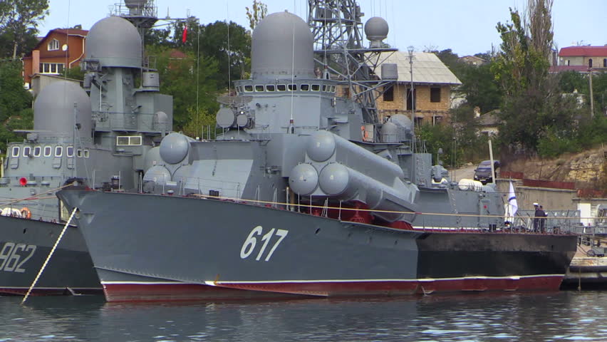 Missile Hovercraft "Bora" At The Pier. Warship Of The Russian ...