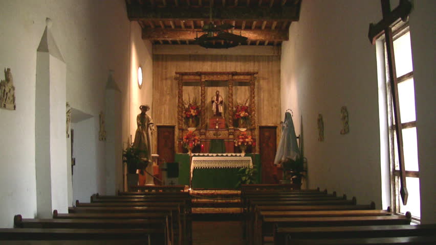 Video Inside Chapel Of The Old Spanish Mission San Juan Capistrano In ...